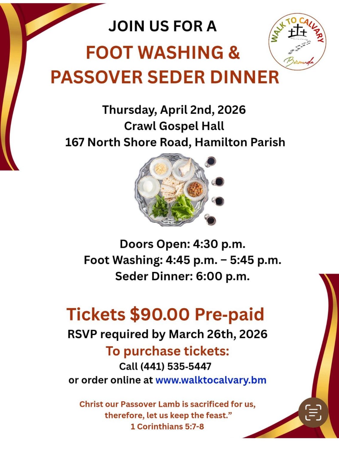 Seder Dinner – Walk To Calvary